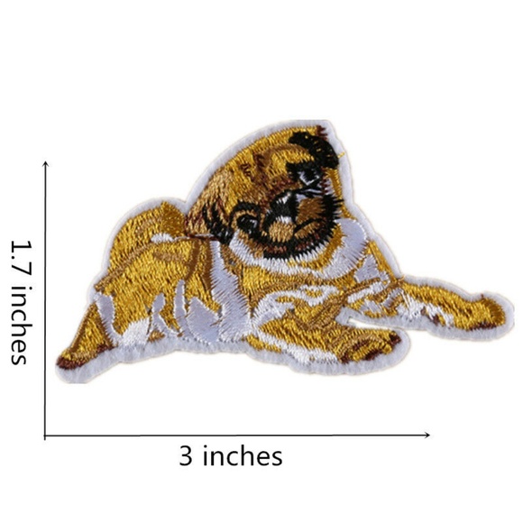 Other | New 3pack Iron On Patches Pug Dog Badges Appliqus | Poshmark